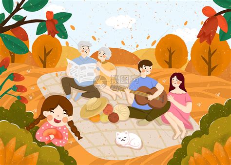 秋游插画图片下载 正版图片400630347 摄图网