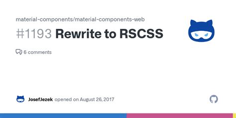 Rewrite To Rscss · Issue 1193 · Material Componentsmaterial