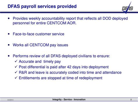 Ppt Dfas Civilian Pay Support Of Southwest Asia Powerpoint Presentation Id 636796