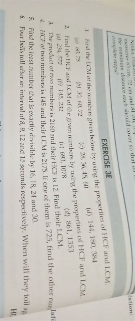 Find The Hcf And Lcm Of The Given Numbers By Using The Properties Of Hcf