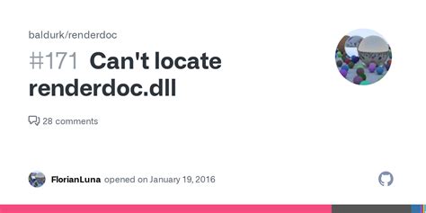 Can T Locate Renderdoc Dll Issue Baldurk Renderdoc GitHub