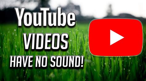 No Sound With YouTube FIX YouTube