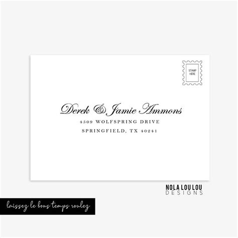 A7 Envelope Address Printing Service Envelope Printing Return Address And Recipients Guest