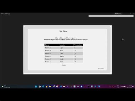 Anjola Jimoh On Linkedin Sql Interview Question Data Definition And