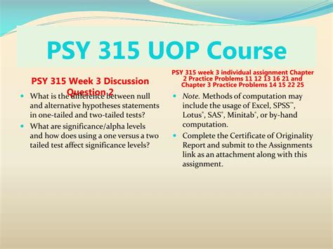 PPT PSY 315 Uop Tutorial Course Uoptutorial PowerPoint Presentation ID 7217733