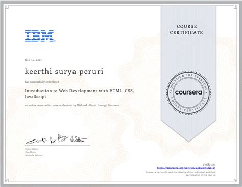 P Keerthi On Linkedin Webdevelopment Html Css Javascript Coursera Professionaldevelopment
