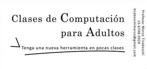 Clases De Computacion Para Adultos En Buenos Aires Técnicos 137931