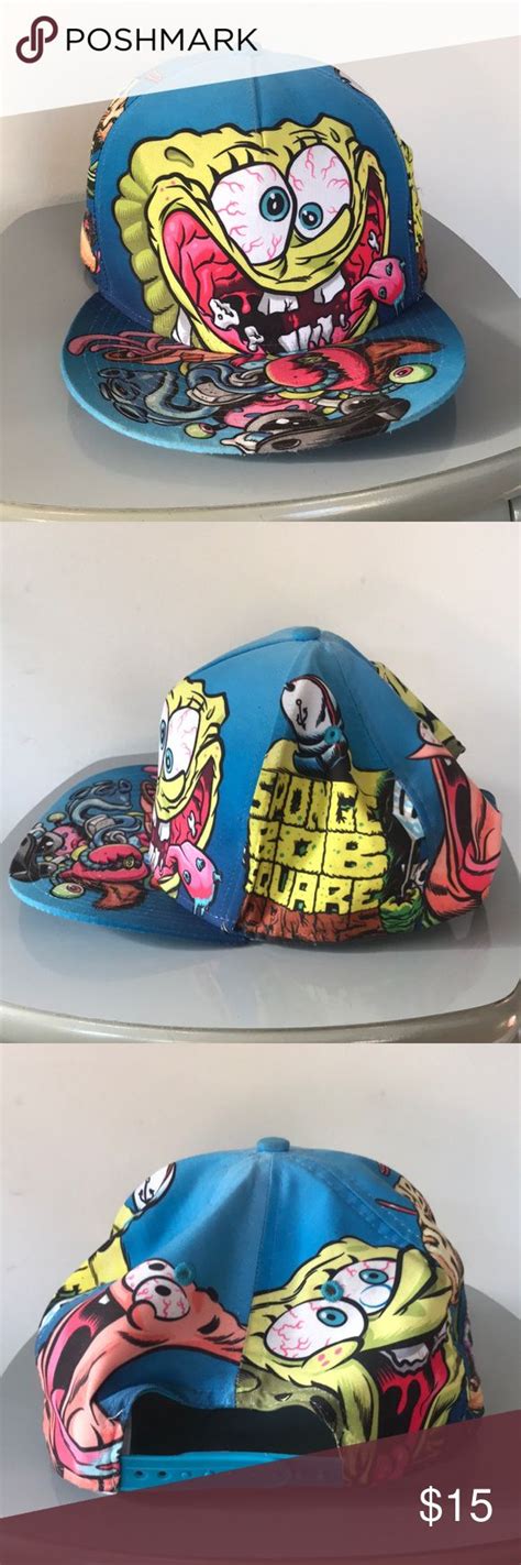 Spongebob Snapback Hat Crabby Patty Design