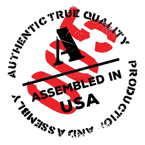 Assembled In Usa Rubber Stamp Stock Vector Illustration Of Business