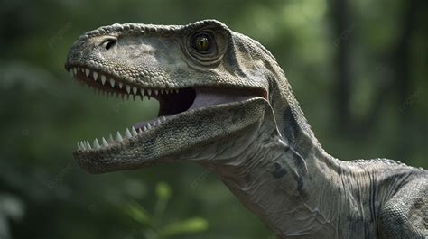 Close Up Face Of A Dinosaur In The Foliage For Sale Background Picture