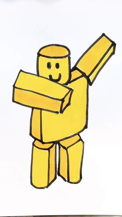 Roblox Drawing Character Noobie Flexing Roblox Character Noobie Drawing Coloring Youtube