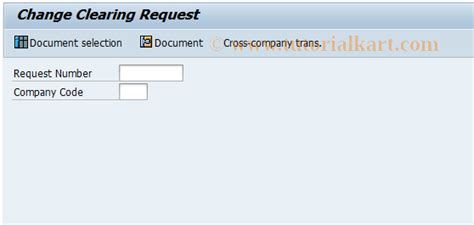F892 SAP Tcode Change Clearing Request