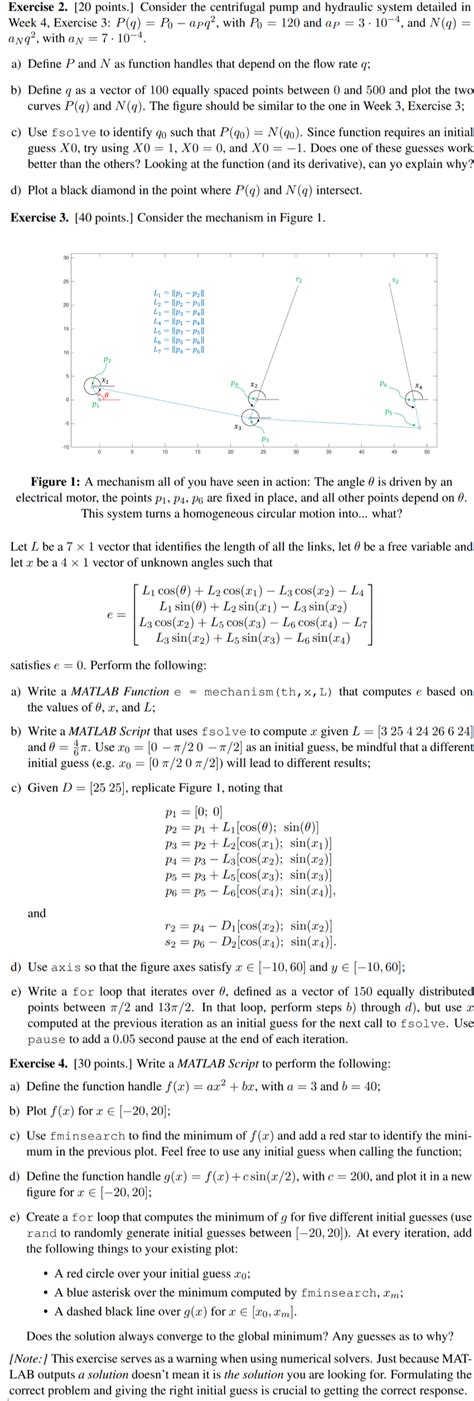 Solved Exercise Points Write A MATLAB Script To Chegg