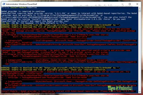 memperbaiki install module powershell error unable to download from uri