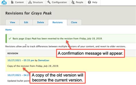 Reverting To A Previous Version Content Management System