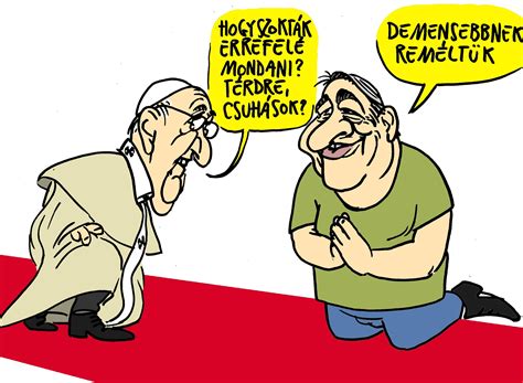 Közös Ima Pápai Gábor Karikatúra Rhungary
