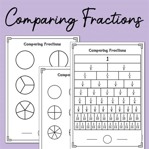 Comparing Fractions Worksheets With Pictures