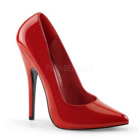 Pleaser プリーザー セクシー ハイヒール パンプス 大きいサイズ 小さいサイズ 赤 レッド エナメル 15 Cm ヒール レディース
