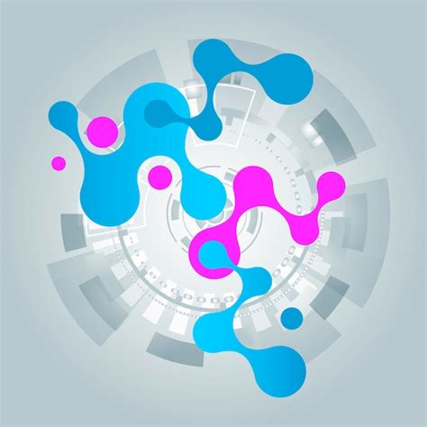 Premium Vector Modern Abstract Banner With Molecular Structure On