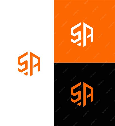 Modelo De Símbolo De Signo De Identidad De La Letra Sa Vector Premium