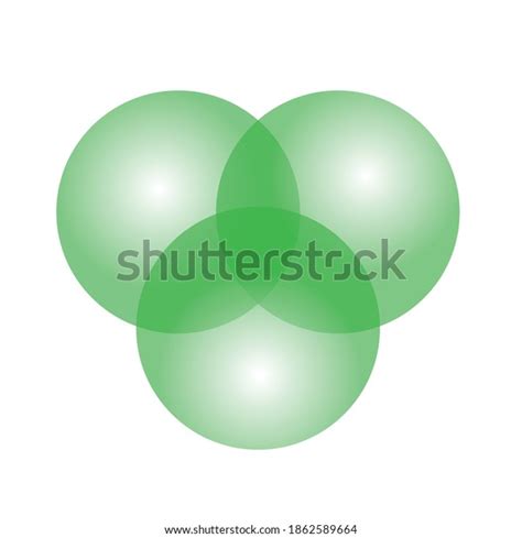 Three Intersecting Circles On White Background Stock Vector Royalty Free Shutterstock
