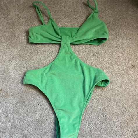 Green Pacsun One Piece Bathing Suit In Great Depop