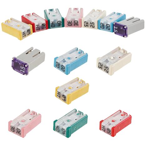 14pcs Mini Slotted Automotive Mcase Shaped Cartridge Fuse