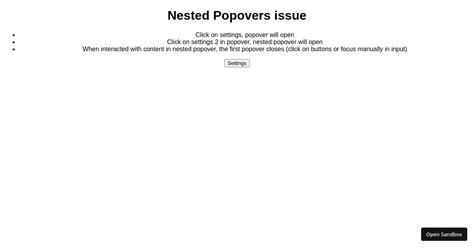 Nested Popover With Input Forked Codesandbox