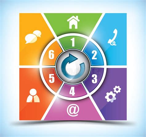 Workflow Process Icon Stock Vector Illustration Of Circle