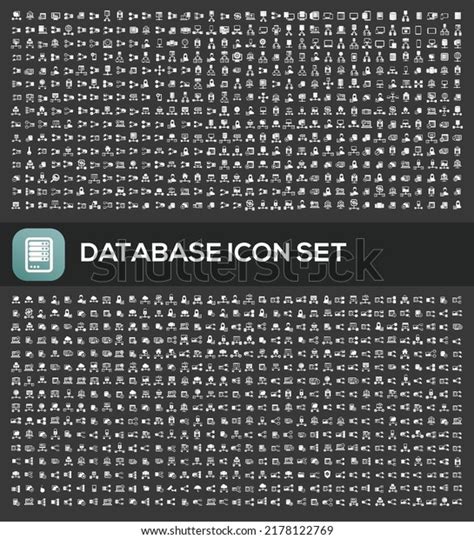 Database Server Vector Icon Set Stock Vector Royalty Free 2178122769 Shutterstock