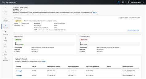 Configure Network Tunnel Between Cisco Secure Access And Ios Xe Router Using Ecmp With Bgp Cisco