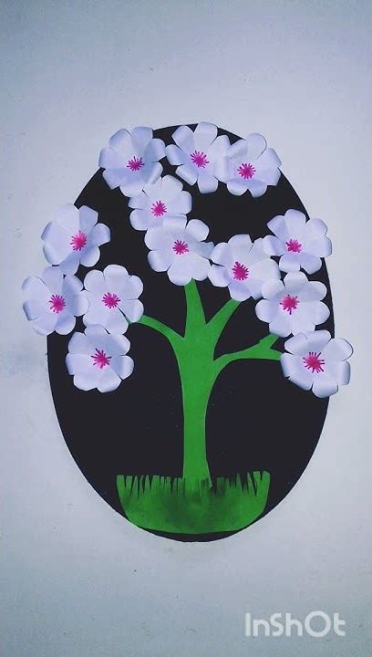 How To Make Simple Paper Tree A4 Kola Nirmana බිත්ති සැරසිලි A4 Paper Art Youtube