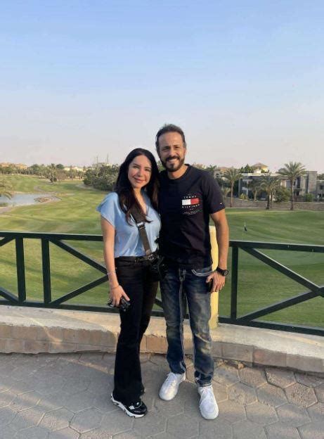 يوسف الشريف يحتفل مع إنجي علاء بعيد زواجهما صور مصراوى