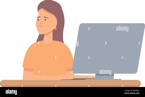 Programming Classroom Icon Cartoon Vector Computer Technology