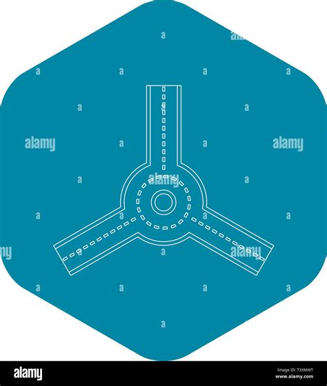 Roundabout Icon Outline Style Stock Vector Image And Art Alamy