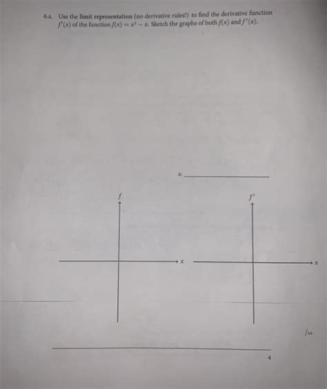 Solved 6a Use The Limit Representation No Derivative