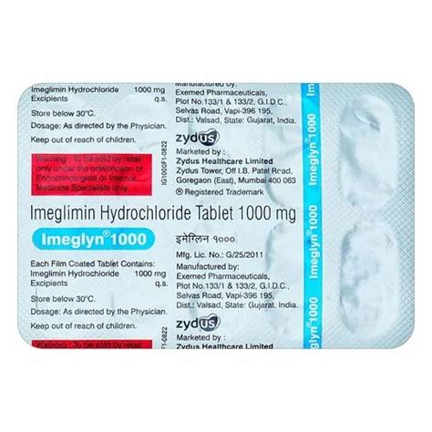Imeglyn 1000 Imeglimin Hcl Tablets At ₹ 820 Box Imeglyn In Nagpur