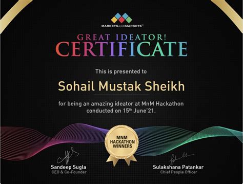 Sohail Shaikh On Linkedin Marketsandmarkets Hackathon Rewards