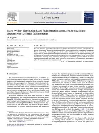 TracyWidom Distribution Based Fault Detection Approach Application To