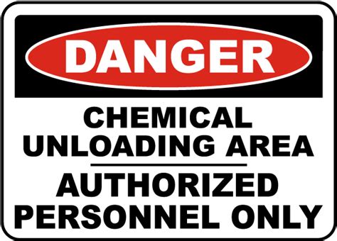 Danger Chemical Unloading Area Sign Save 10 Instantly