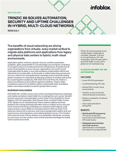 Appareils Trinzic Infoblox Infoblox