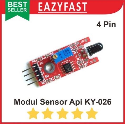 Modul Module Sensor Api Kebakaran Ky 026 Flame Infrared Arduino Eazyfast Official Store
