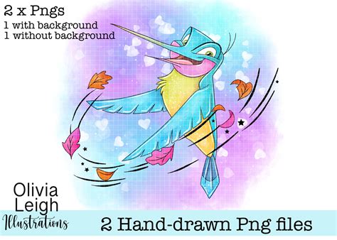 Princess Pocahontas Bird Clipart Png Files Digital Download