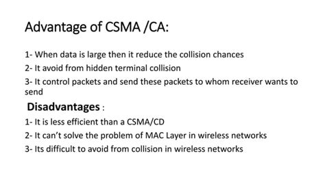 Csma Cd And Csma Ca PPTX
