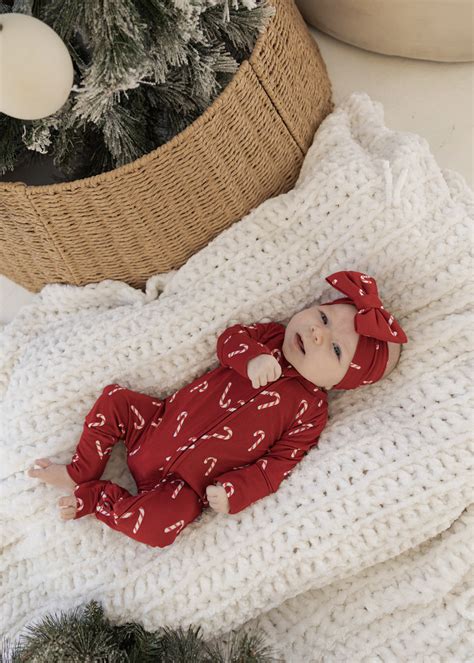 Candy Cane Bamboo Zipper Pajamas Everleigh Elaine