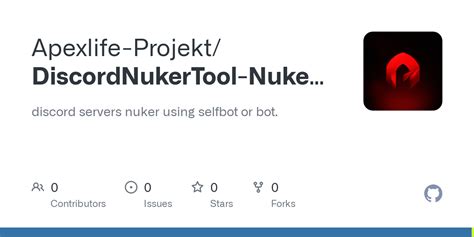 Github Apexlife Projekt Discordnukertool Nuker Tool 1 Discord