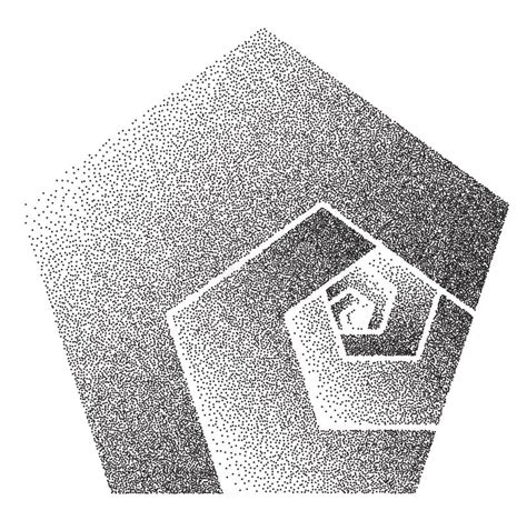 golden ratio fibonacci sequence dot pattern stock illustration