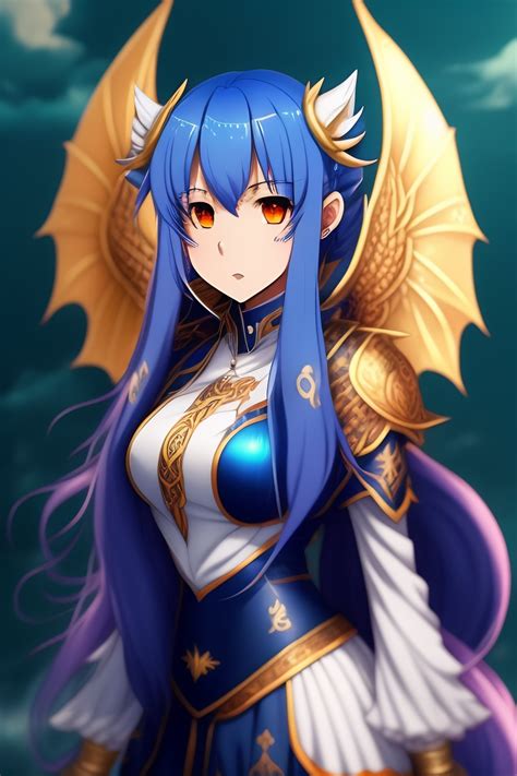 Anime Girl With Dragon