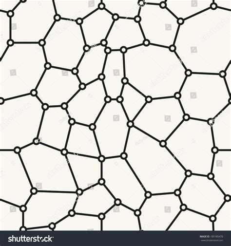 Seamless Pattern Irregular Abstract Grid Background With Round Nodes