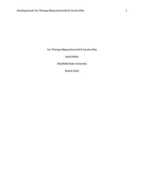 Ariel Sex Therapy Treatment Plan Without Prof Comments Pdf Human